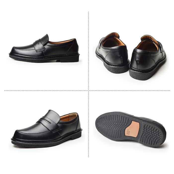 ビジネスシューズ メンズ 本革 幅広 4EEE レース ローファー コインローファー 幅広 4EEE スリッポン レザーシューズ 革靴 紳士靴 ...
