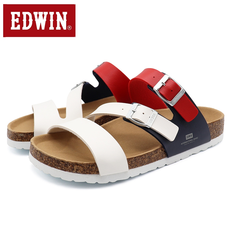 EDWIN エドウィン サンダル メンズ 人気 シンプル ベーシック フットベット カジュアル コンフォート 黒 茶 紺 トリコ :EB1005:シューズストア リオデート - 通販 ...