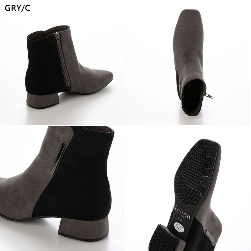 テーン レディース ブーツ 靴 シューズ ショート おしゃれ きれいめ 上品 シンプル エレガント歩きやすい 撥水 ブラック 黒 グレー ネイビー ベージュ 灰色 送料無料 tehen TN6704 tehen（テーン） レディース ブーツ 靴 シューズ ショート おしゃれ