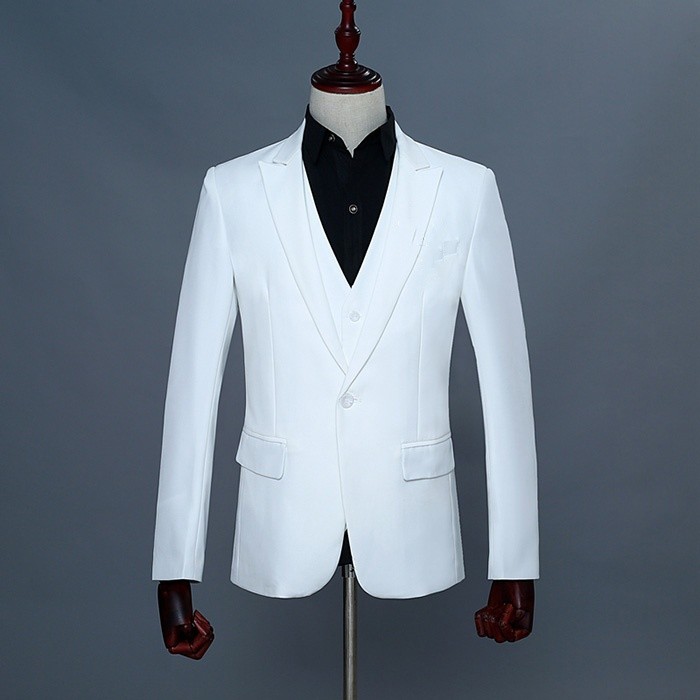 11カラー S-XXL 長袖 ビジネススーツ ベスト付き リクルート 紳士服