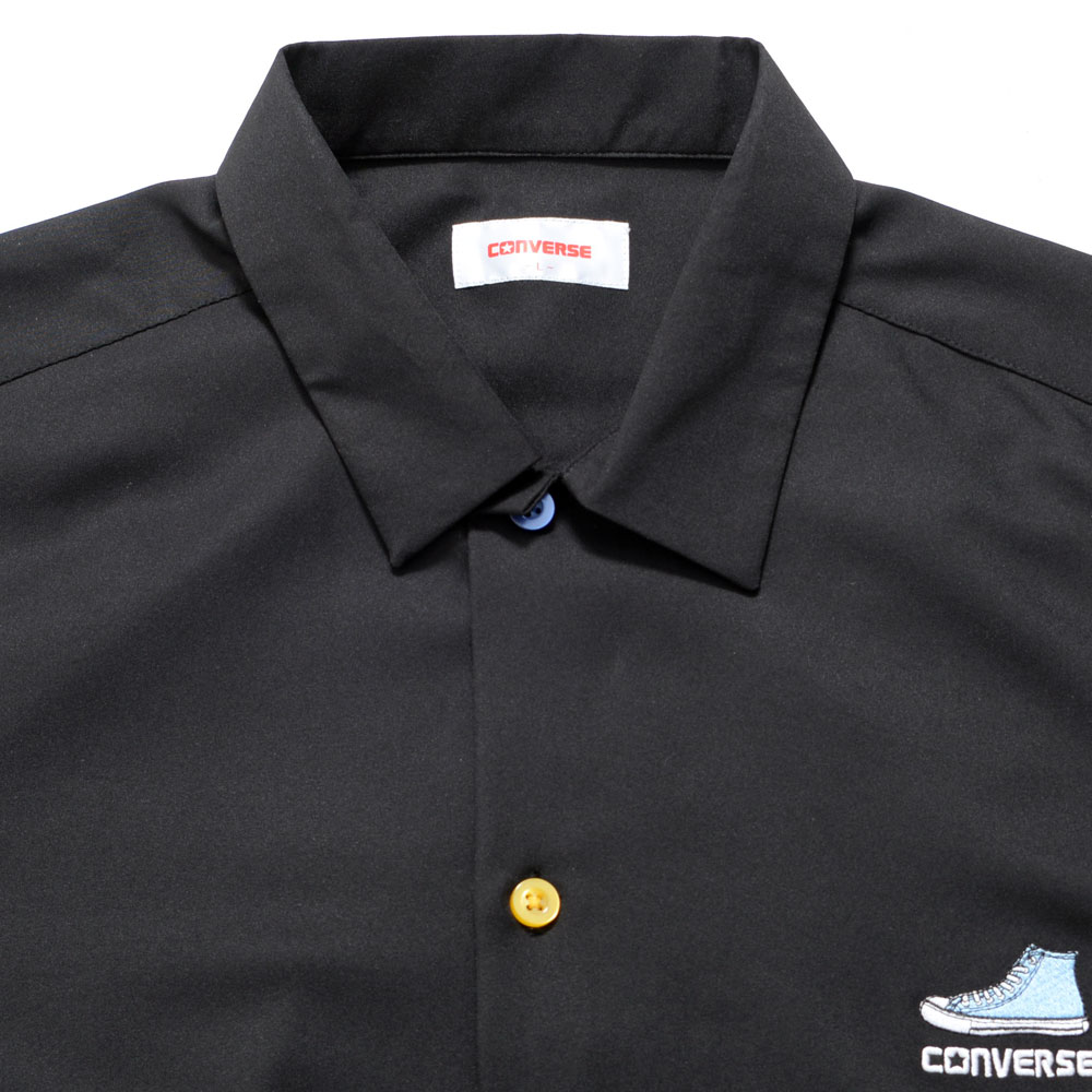 CONVERSE シャツ メンズ おしゃれ 半袖 レギュラーカラー 白 黒 青 M L LL XL ブランド : SILVER BULLET Yahoo!店 - 通販 - Yahoo!ショッピング