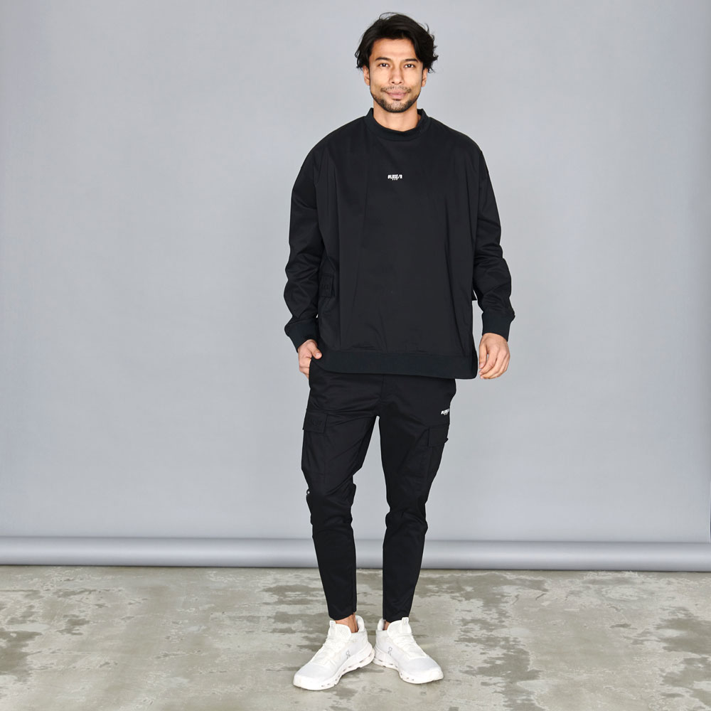 LUXE/R（ラグジュ） トレーナー メンズ ブランド 長袖 スウェット モックネック ハイネック ナイロン 伸縮性 ゴルフ M L XL LL トップス : SILVER BULLET ...