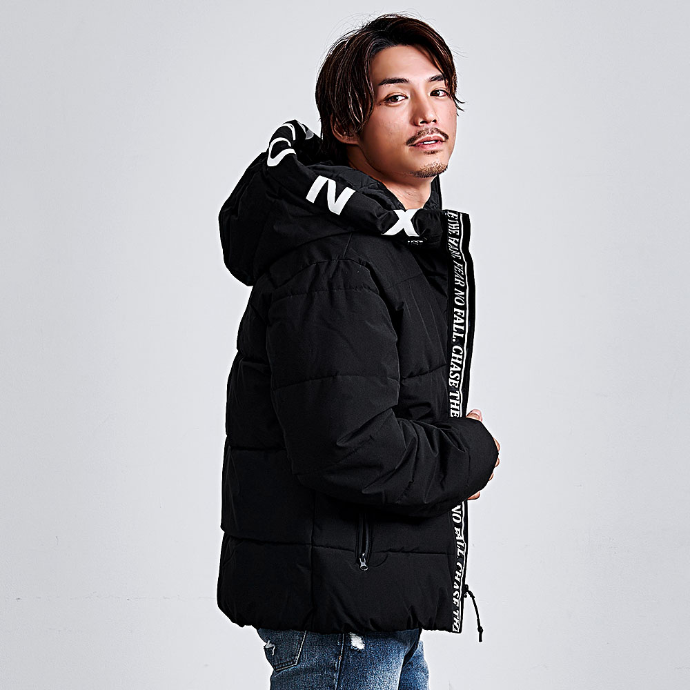 CavariA（キャバリア） 中綿ジャケット メンズ アウター ブルゾン ストレッチ 撥水 軽量 防寒 暖かい 止水ジップ プリント ブランド ...