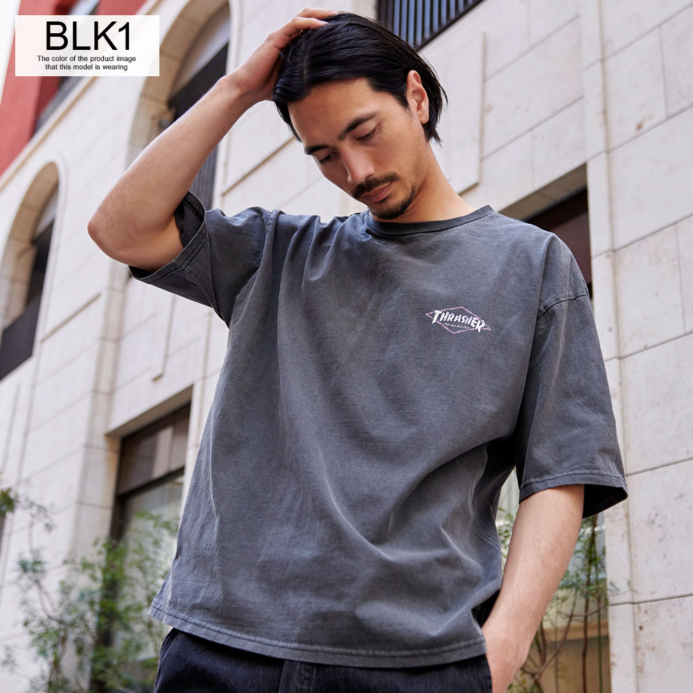 THRASHER（スラッシャー） THRASHER Tシャツ メンズ 半袖 ブランド プリント ピグメント加工 ヴィンテージ 大きいサイズ M ...
