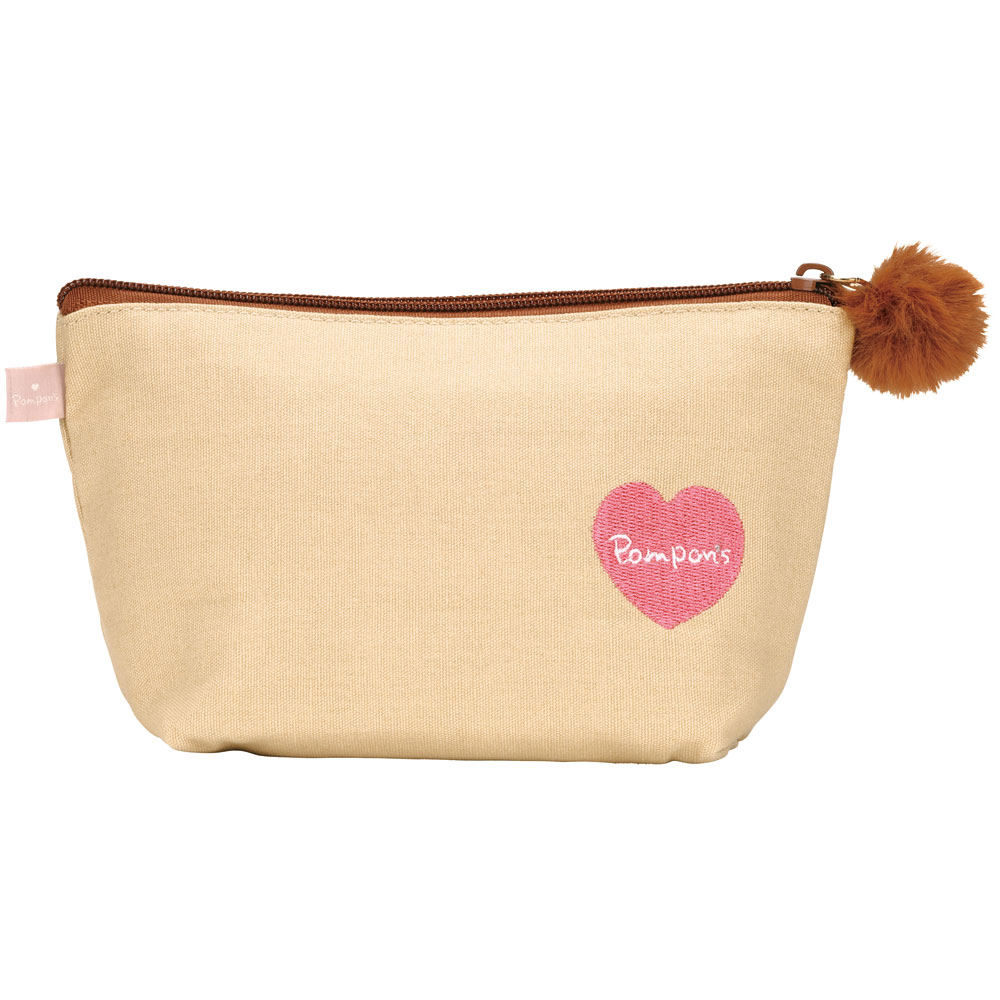 フラット ポーチ 小物入れ 小さめ 収納 キャラクター ミニ マチあり ファスナー skater スケーター ZFP1 Pompon's クマ くま 動物 : 605659 : スケーター ...