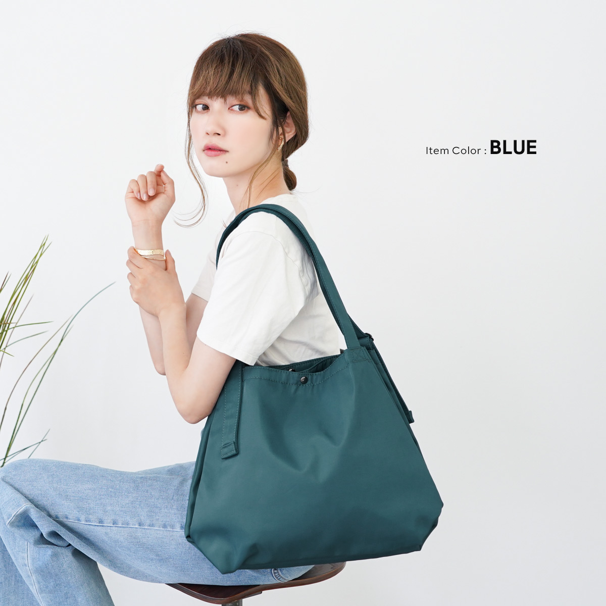 anello GRANDE トートバッグ レディース 軽量 ファスナー付き かわいい 無地 大人 縦 通勤 通学 プロペラヘッズ a4 あおりポケット ペットボトル 2層式 : スロウ ...