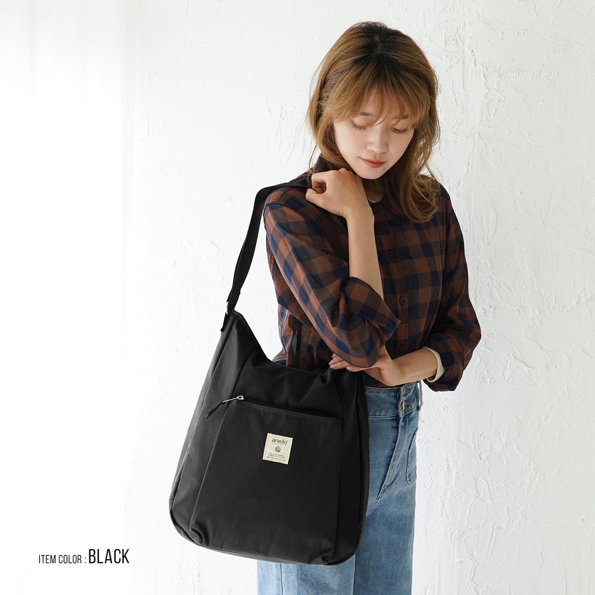 anello GRANDE トートバッグ レディース 2way リュック 通勤 軽量 ファスナー付き キャンバス 縦型 縦長 かわいい 可愛い 肩がけ a4 アネロ 大きめ 大容量 : スロウ ...