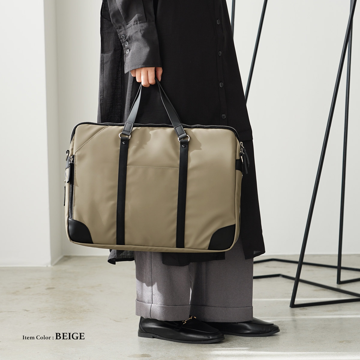 ブリーフケース レディース メンズ 通勤 2way 耐水 撥水 15.6インチ PC ナイロン リクルート デューロン A4ペン挿し サイモン ...