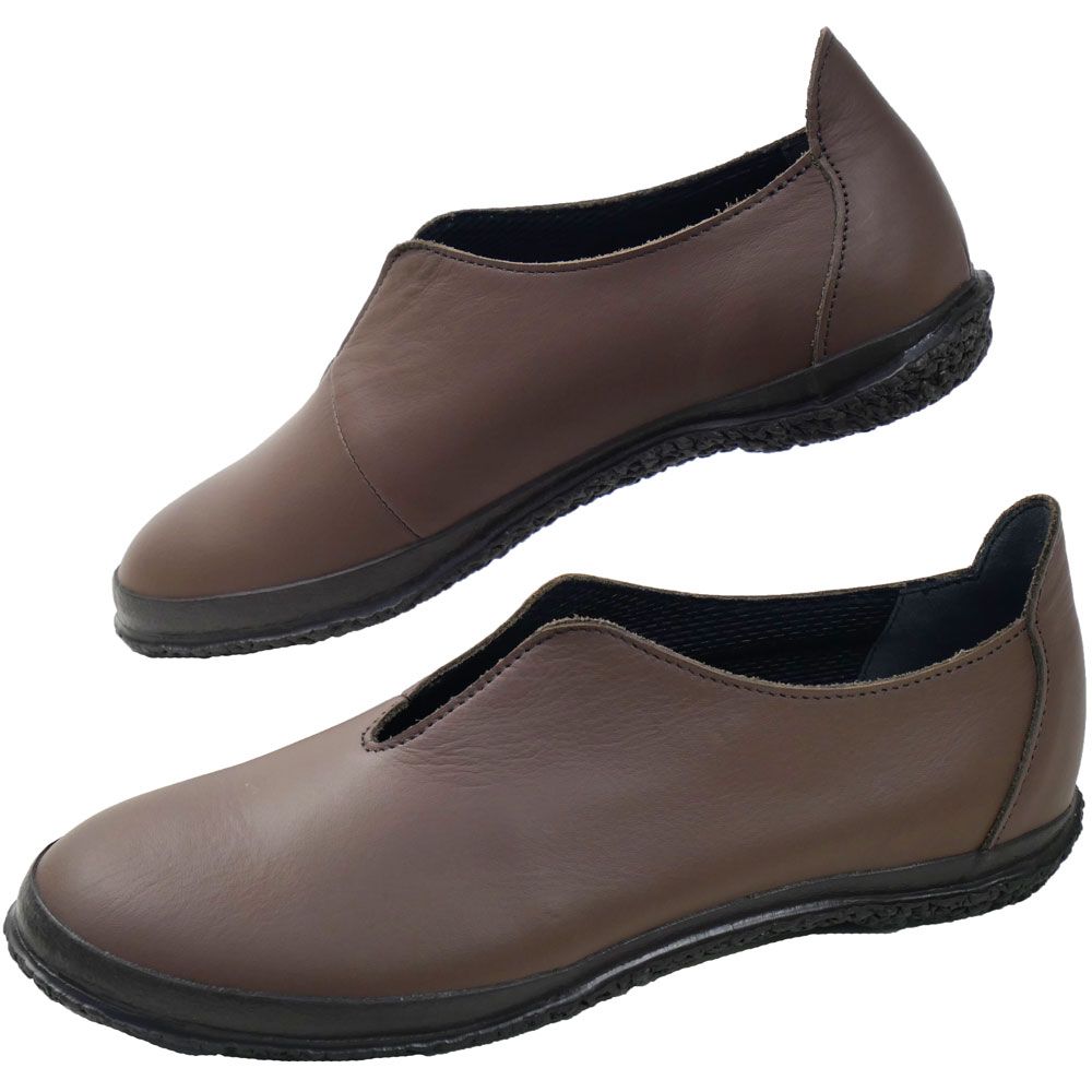 SPINGLE（スピングル） スリッポン レディース レザー Vカット