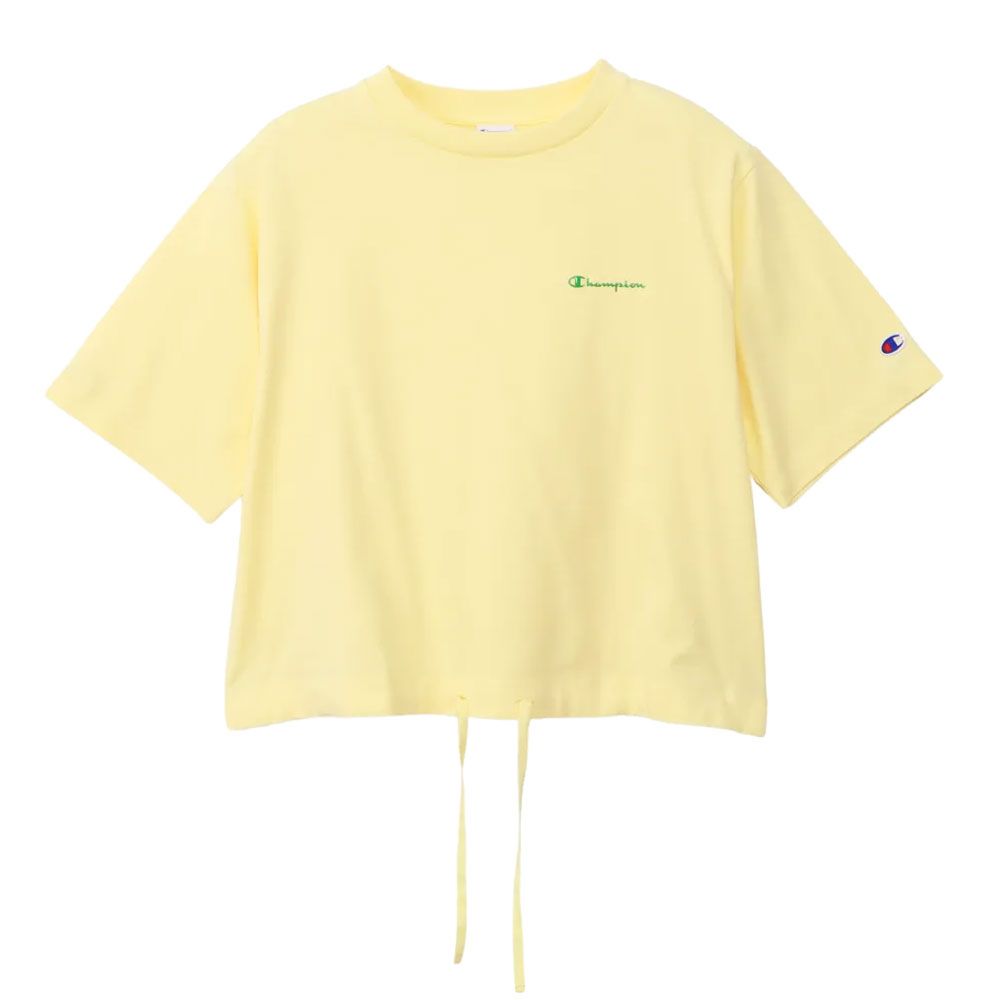 Champion チャンピオン Tシャツ レディース ショートスリーブ 接触冷感 ドローストリング クルーネック アパレル コットン100％ アメカジ ウェア CW-B322 055 オフ ...