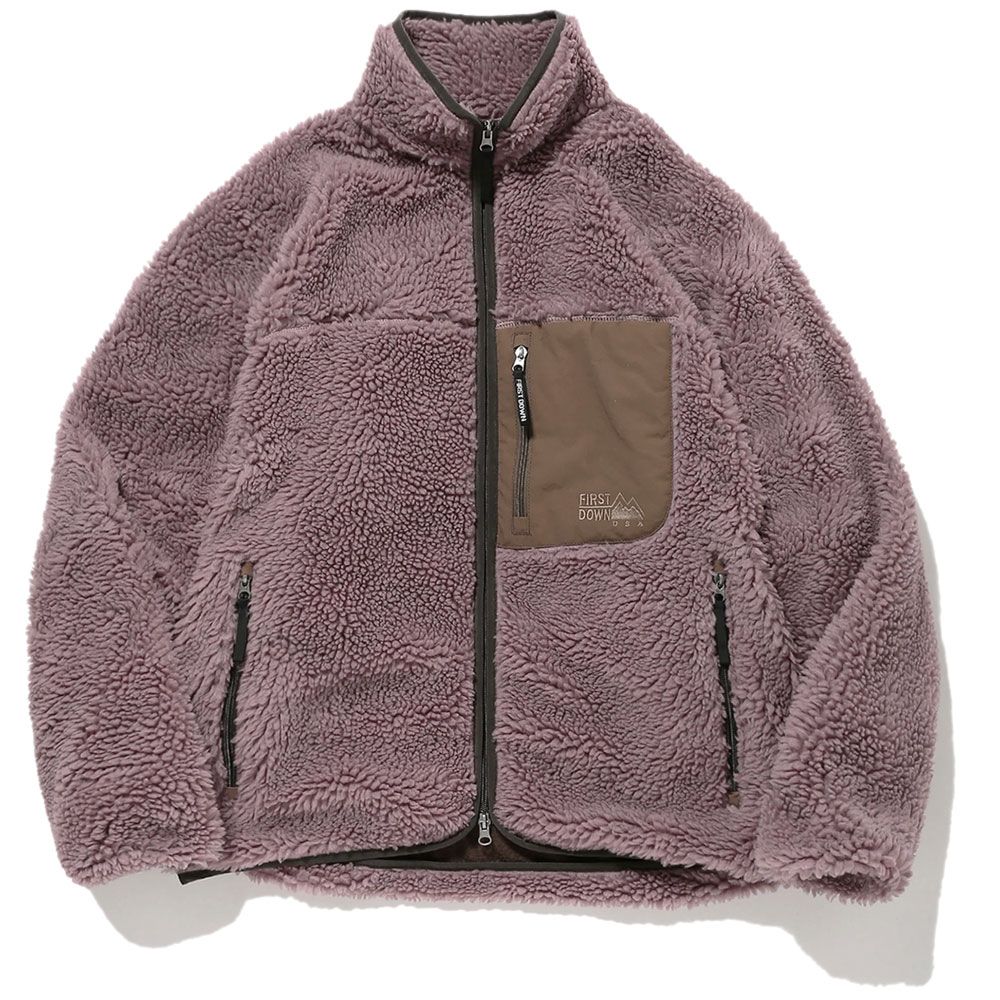 FIRST DOWN（ファーストダウン） メンズ レディース アウター F542015 ボアフリースジャケット トップス 長袖 上着 羽織り 防寒対策 前開き アパレル オフ : シューマート ...