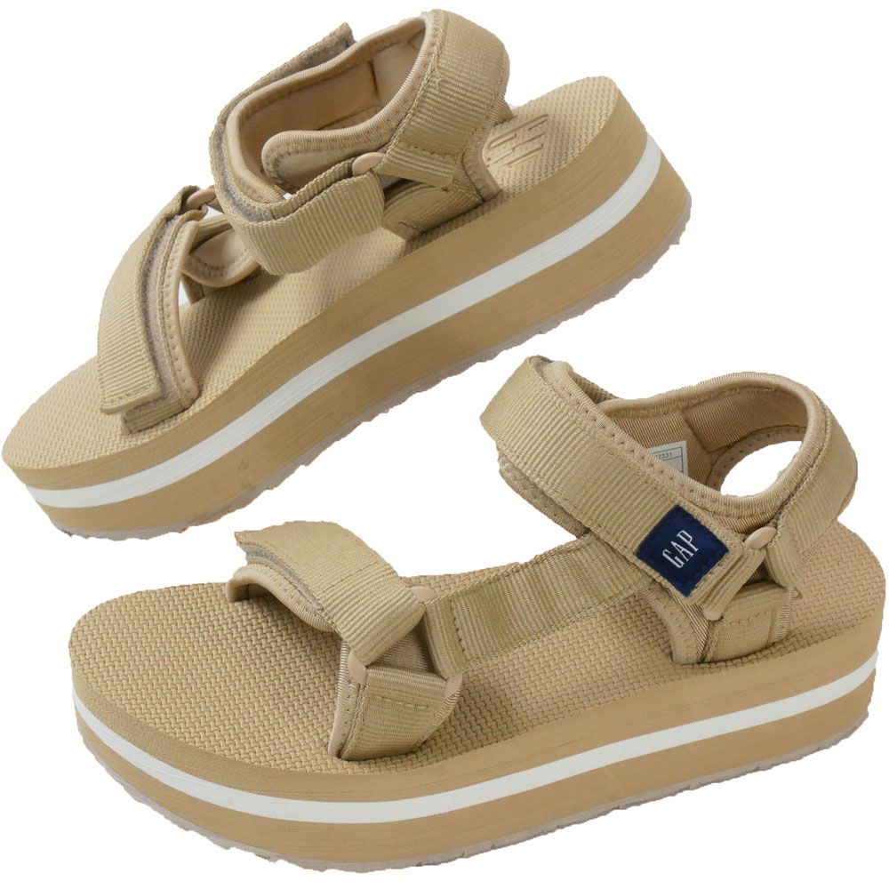GAP（ギャップ） レディース 厚底 サンダル 靴 スポーツサンダル スポサン ストラップサンダル GPL22331 : シューマートワールド - 通販 - Yahoo!ショッピング