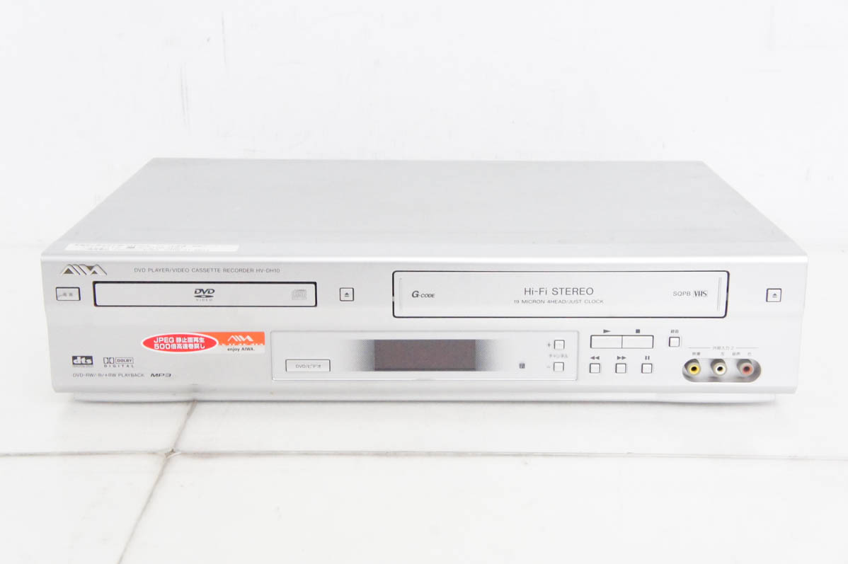 中古 aiwaアイワ ビデオカセットレコーダー DVDプレーヤー一体型VHSビデオデッキ HV-DH10 : エスネットショップ ヤフー店 ...