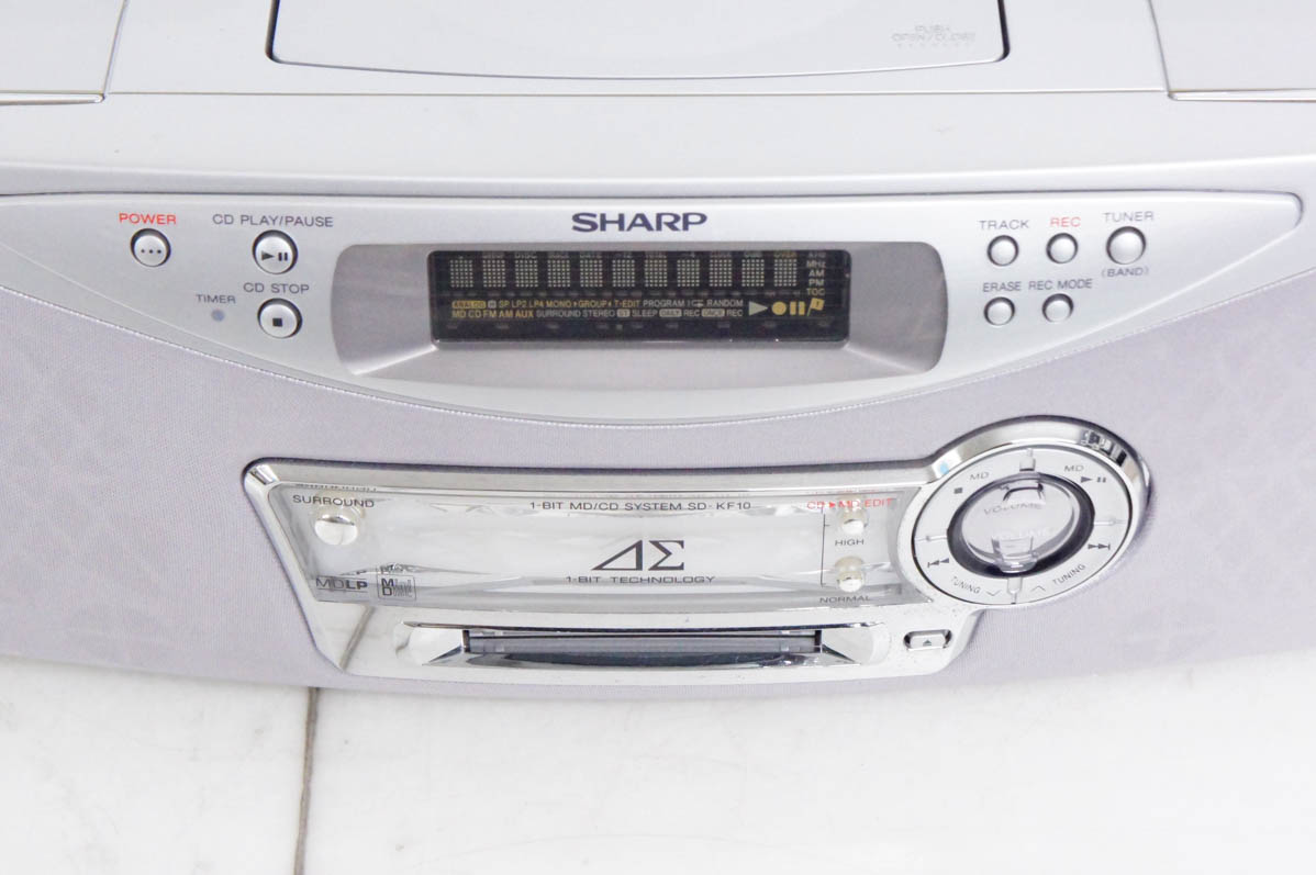 中古 SHARPシャープ 1ビットMD/CDシステム Auvi CD／MD／ラジオ MDLP対応 SD-KF10 : エスネットショップ ヤフー店 - 通販 - Yahoo!ショッピング