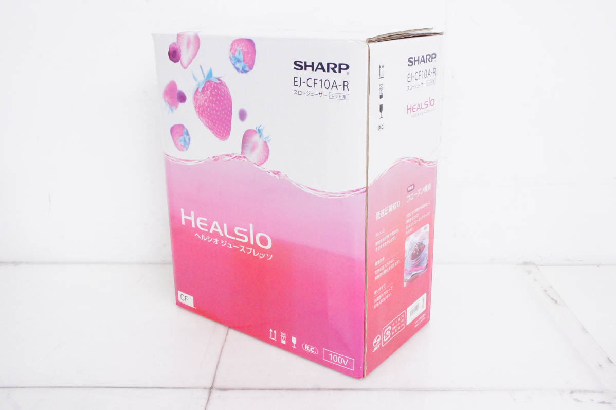 未使用 SHARPシャープ スロージューサー HEALSIOヘルシオ ジュースプレッソ EJ-CF10A-R 低速ジューサー 低速圧縮絞り : エスネットショップ ヤフー店 - 通販 ...