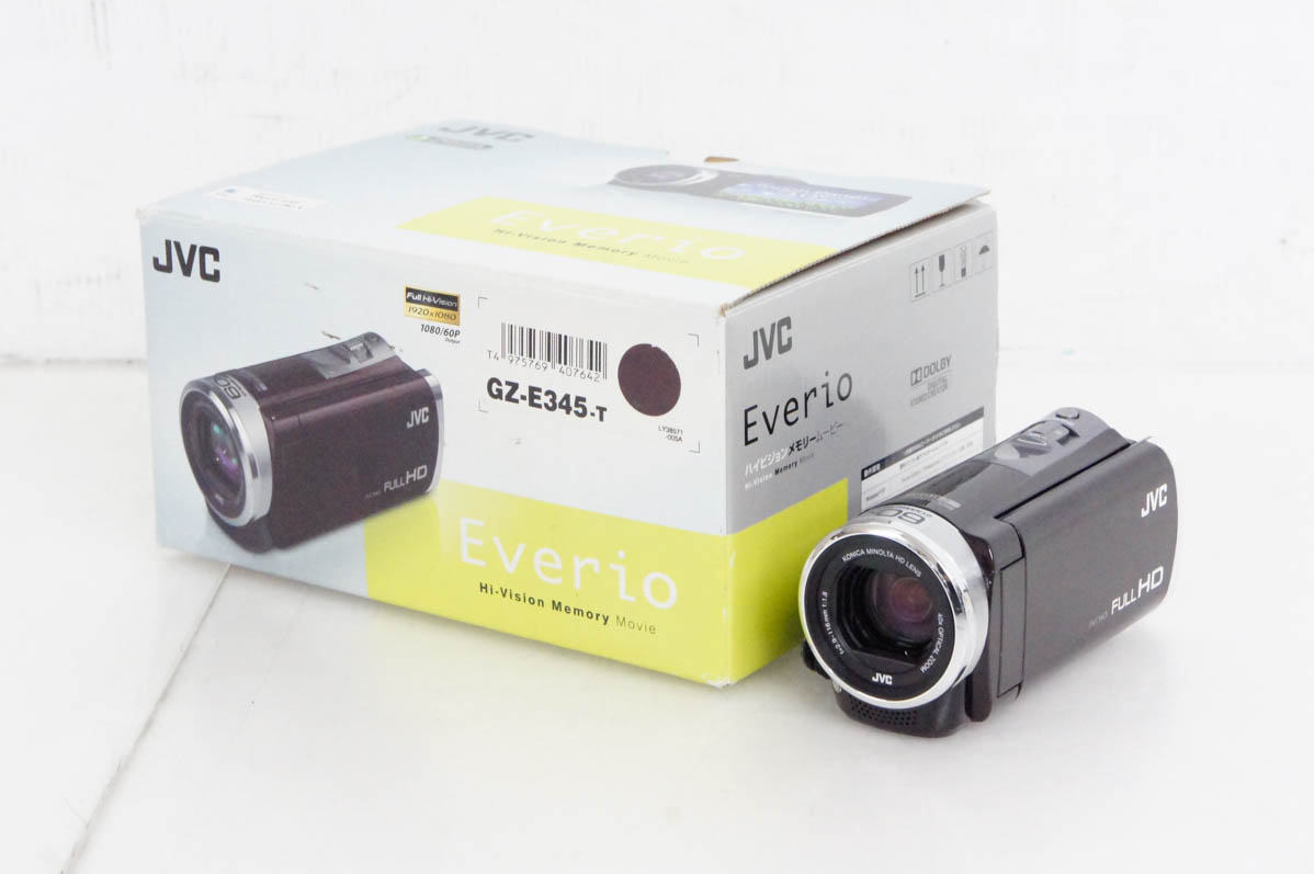 中古 JVC Victorビクター エブリオEverio ハイビジョンメモリームービー GZ-E345 ビデオカメラ 16GB : エスネット ...