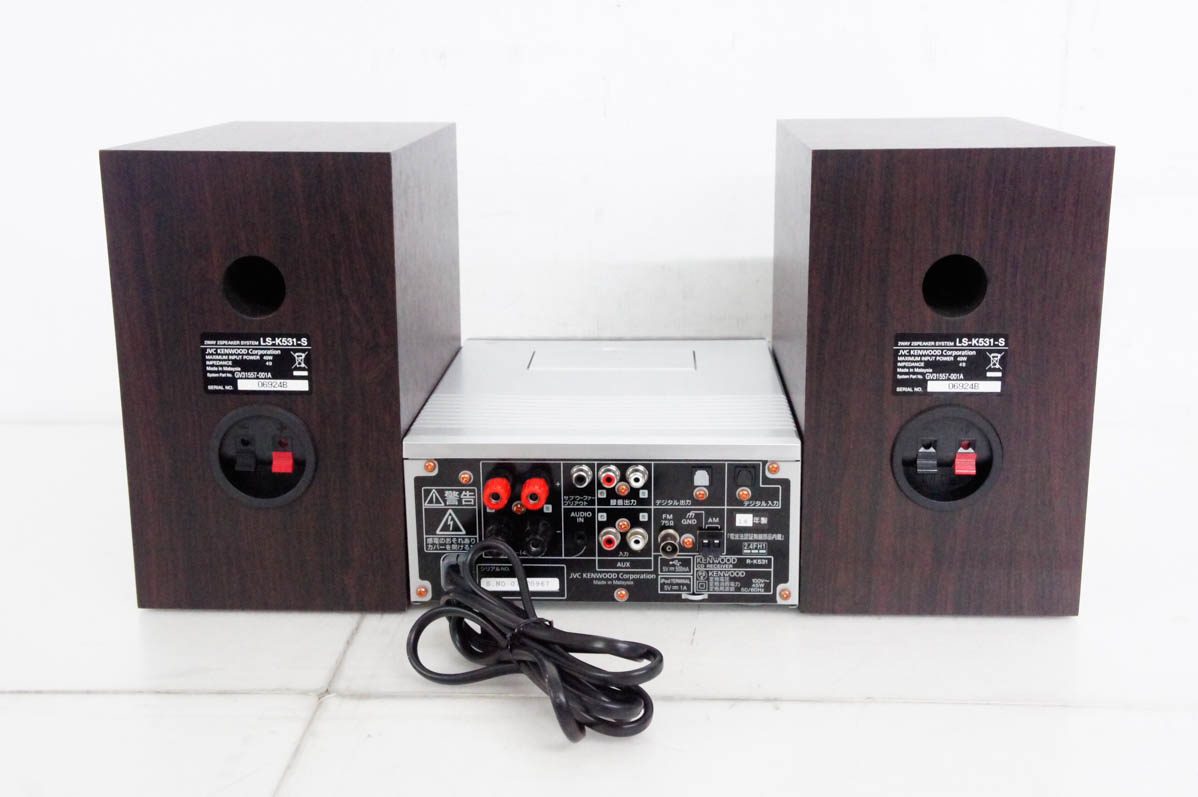 中古 KENWOODケンウッド コンパクトHi-Fiシステム K-531 Bluetoothレシーバー塔載 ミニコンポ オーディオ ...