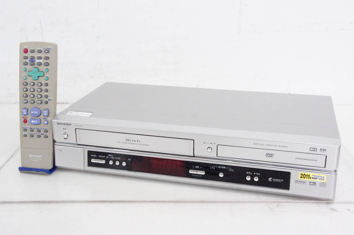中古 SHARPシャープ VTR一体型DVDビデオプレーヤー DVDプレーヤー一体型VHSビデオデッキ DV-NC750 : エスネットショップ ヤフー店 - 通販 - Yahoo!ショッピング