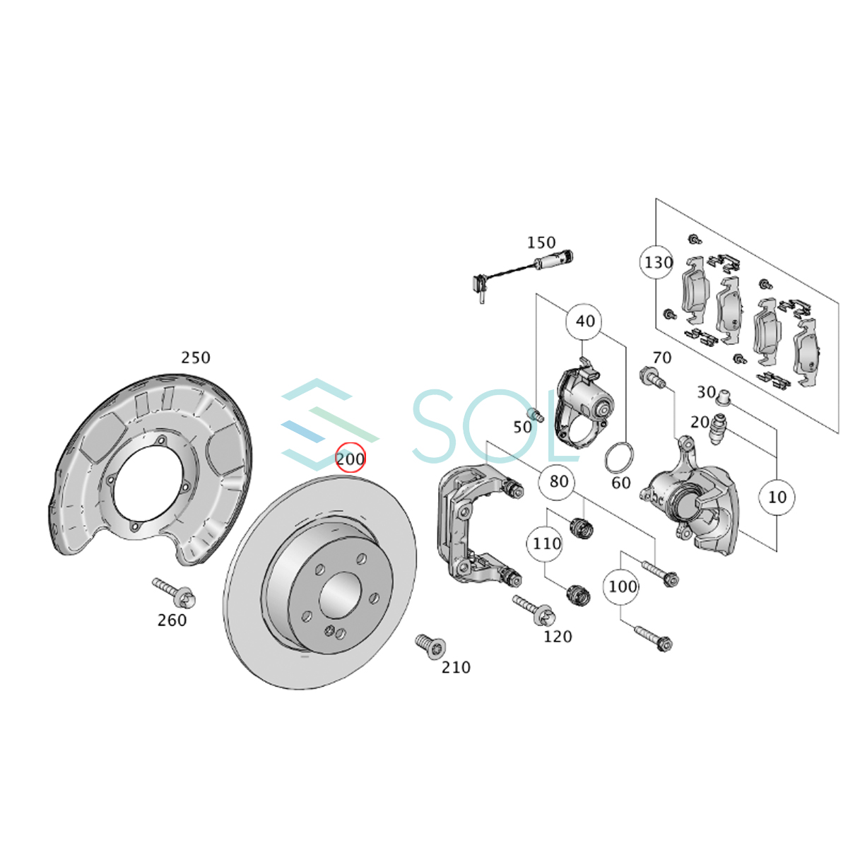 Mercedes-Benz HAPAD ベンツ GLEクラス W166 リア ブレーキローター ディスクブレーキ 左右セット 防錆 ...