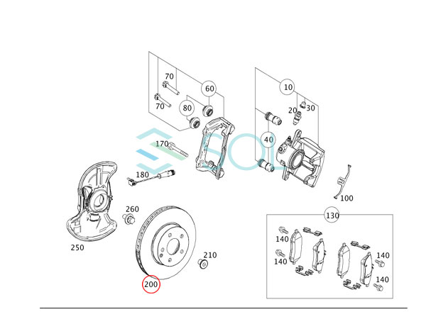 Mercedes-Benz HAPAD ベンツ Eクラス W207 E250 E300 E350 フロント ブレーキローター 左右セット ...