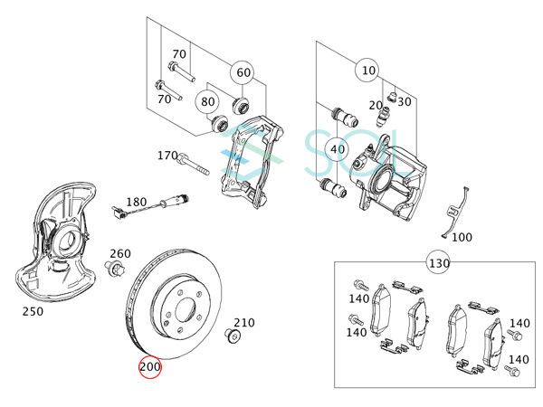 Mercedes-Benz HAPAD ベンツ Eクラス W212 E250 E300 E350 フロント ブレーキローター 左右セット 2044211012 0004211112 ...