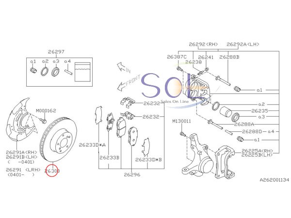 SUBARU HAPAD スバル フォレスター SJ5 フロント ブレーキローター 左右セット 26310-AA092 26300-AE050 ...