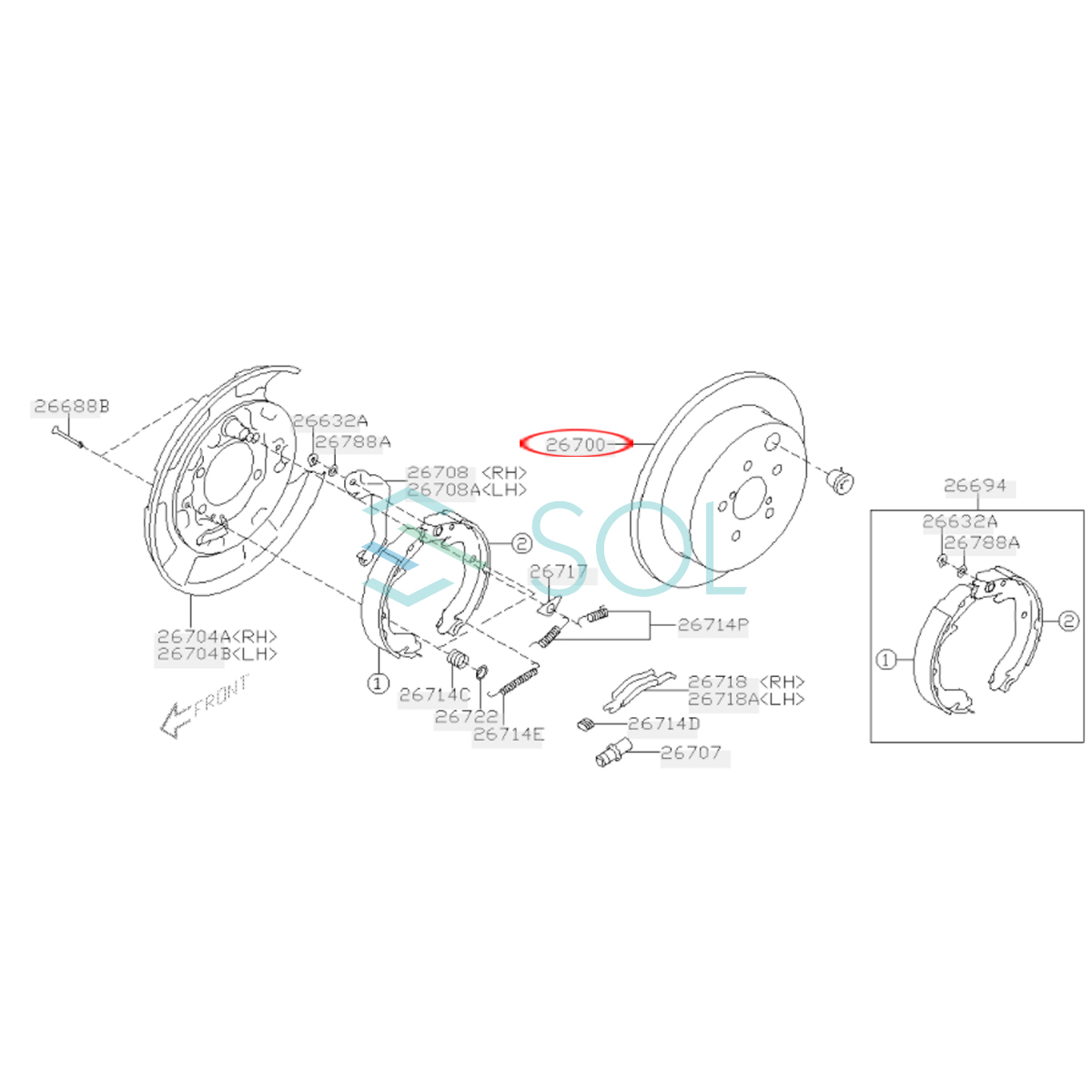 SUBARU HAPAD スバル レガシィ GH8 リア ブレーキローター ディスクブレーキ 左右セット 26700FG000 26700AJ00A 18時まで即日出荷 : 自動車パーツの宝箱 ...