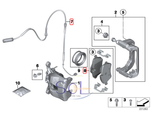 MINI HAPAD ミニ R56 ジョンクーパーワークス JCW フロント ブレーキパッド + パッドセンサー 左右セット 34116778320 34356789329 : 自動車パーツの ...