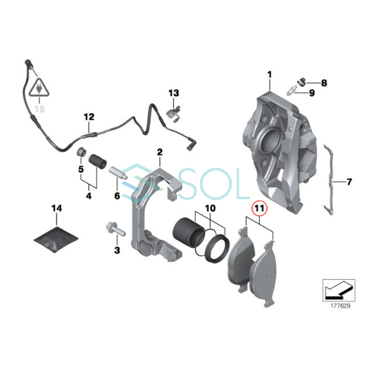 HAPAD BMW 7シリーズ F02 740Li 750Li 760Li フロント ブレーキパッド + パッドセンサー 2点セット 34116851269 34356791958 ...