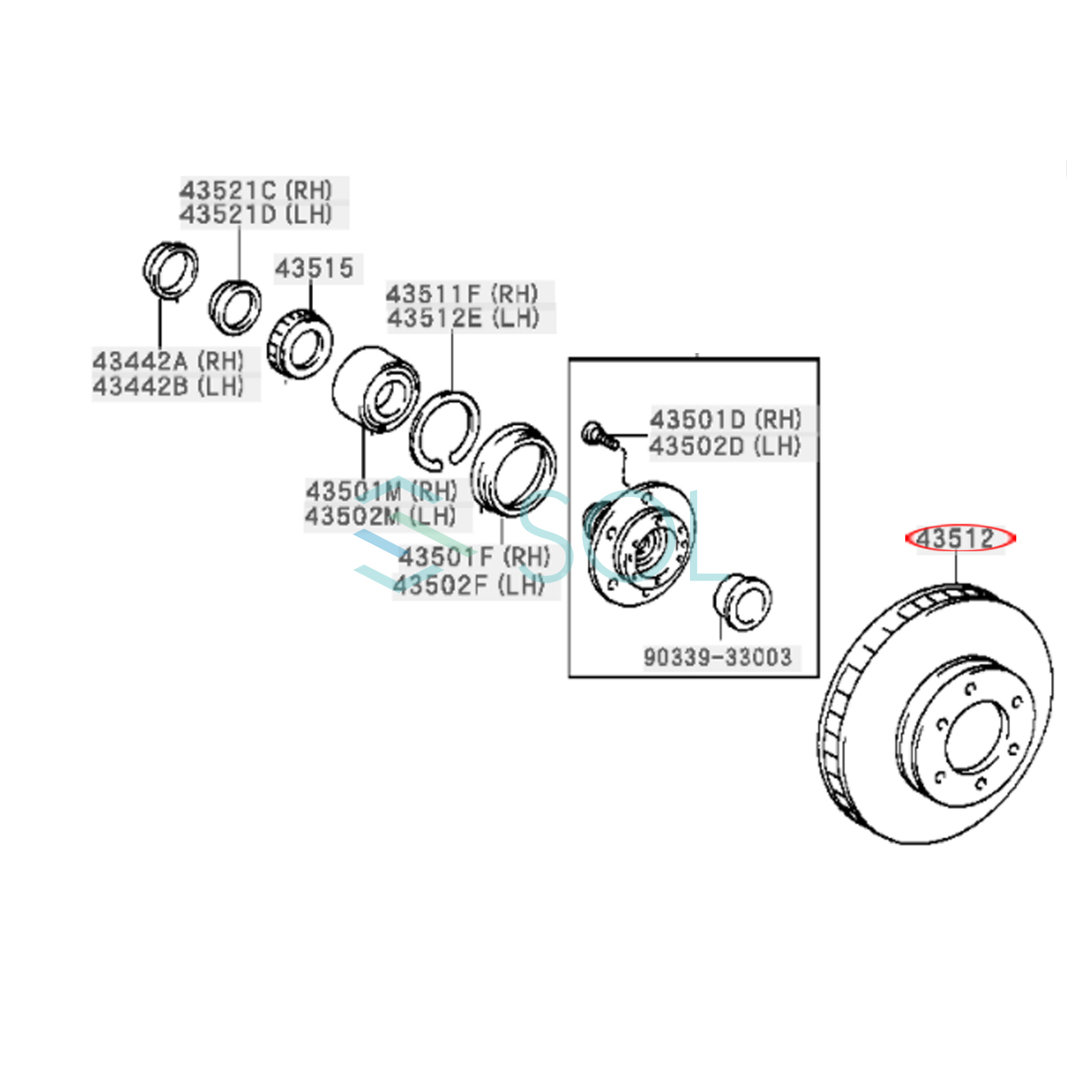 HAPAD トヨタ ハイラックス サーフ KZN185W フロント ブレーキローター ディスクブレーキ 左右セット 43512-35210 18時まで即日出荷 : 4351235210set ...