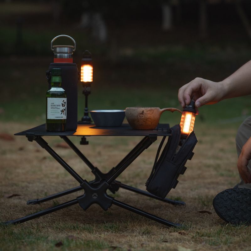 CAMPINGMOON キャンピングムーン (CAMPING MOON) キャンプ テーブル チェア コット フィールドラック 用 サイドストレージ サイドポケット 黒ギア BK-15 自転車 ...