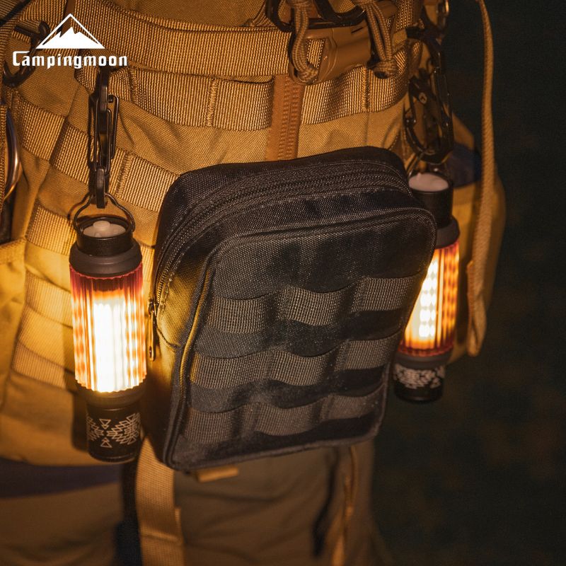 CAMPINGMOON キャンピングムーン (CAMPING MOON) キャンプ テーブル チェア コット フィールドラック 用 サイドストレージ サイドポケット 黒ギア BK-15 自転車 ...