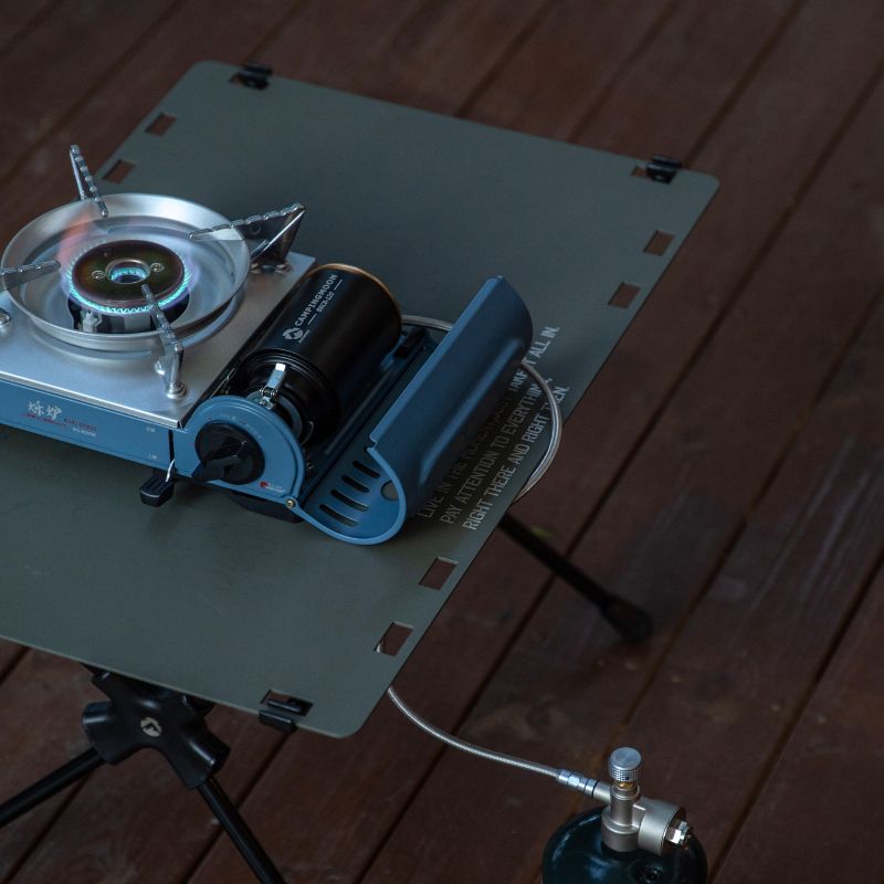 CAMPINGMOON キャンピングムーン（CAMPING MOON） OD缶 → CB缶 ガス器具 互換アダプター 磁石式 ガス変換器 カセットコンロ レバー式 黒 ダミーCB缶 BPI ...