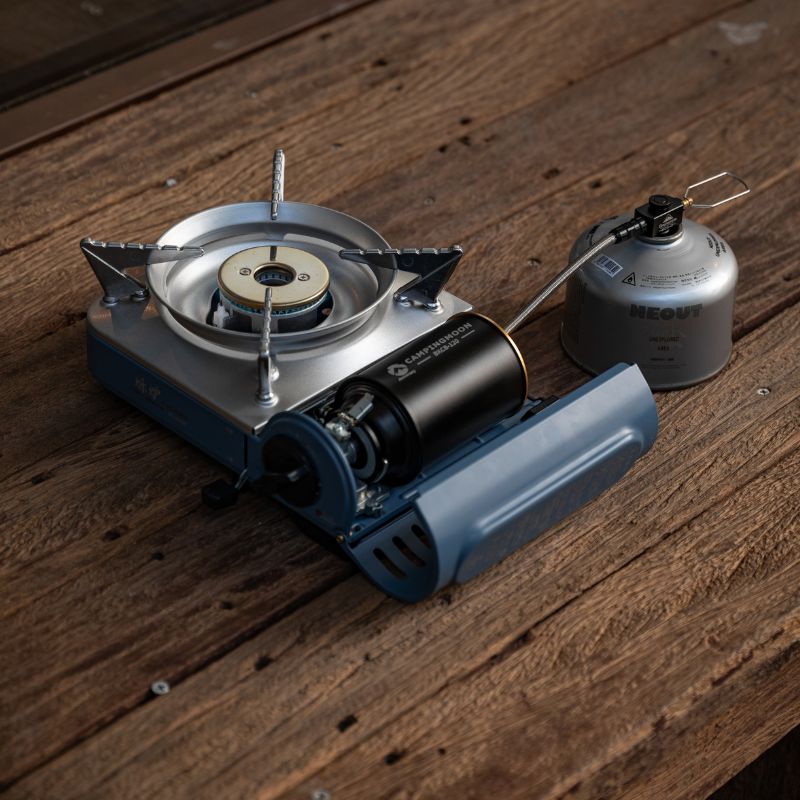 CAMPINGMOON キャンピングムーン（CAMPING MOON） OD缶 → CB缶 ガス器具 互換アダプター 磁石式 ガス変換器 カセットコンロ レバー式 黒 ダミーCB缶 BPI ...