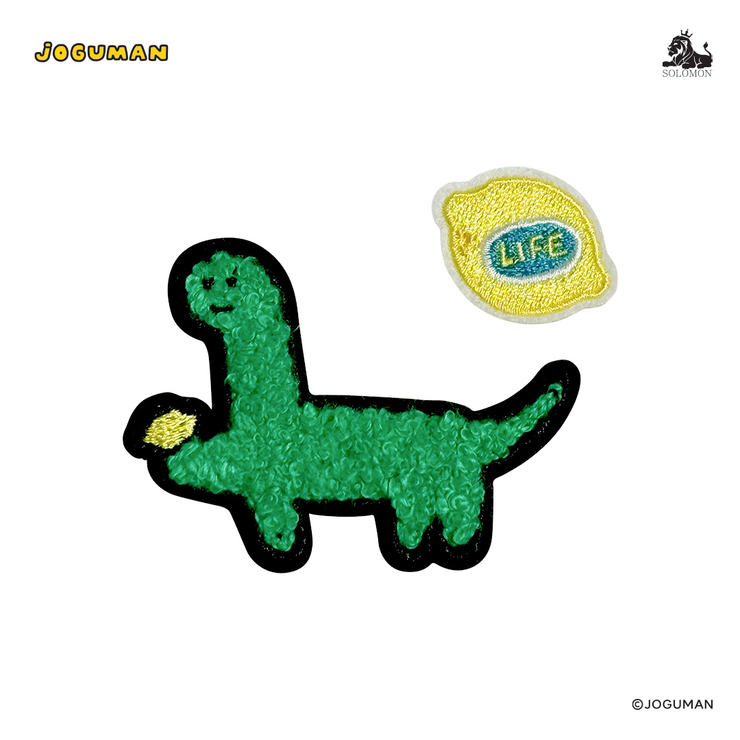 ソロモン商事 JOGUMAN ワッペンステッカーWAPPEN STICKER ジョグマン ワッペン 公式 ブラキオ 韓国 キャラクター 恐竜 ...