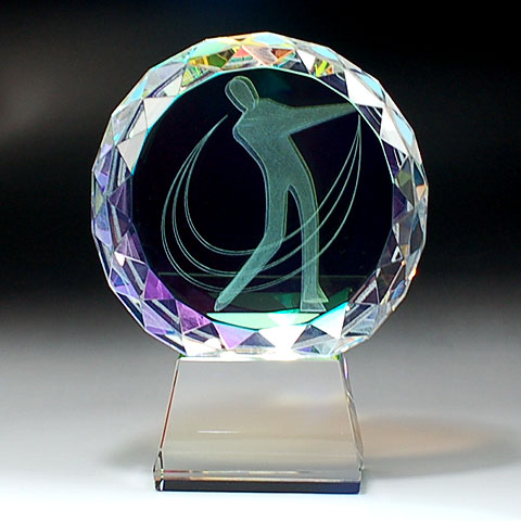 トロフィー ゴルフ クリスタルトロフィー 806A(大) 名入れ オリジナル