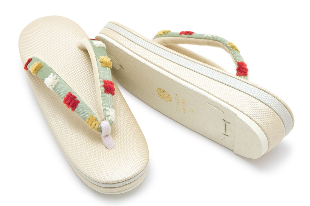 SOUBIEN（創美苑） 草履 レディース 女性 岩佐謹製 白茶色 ライト