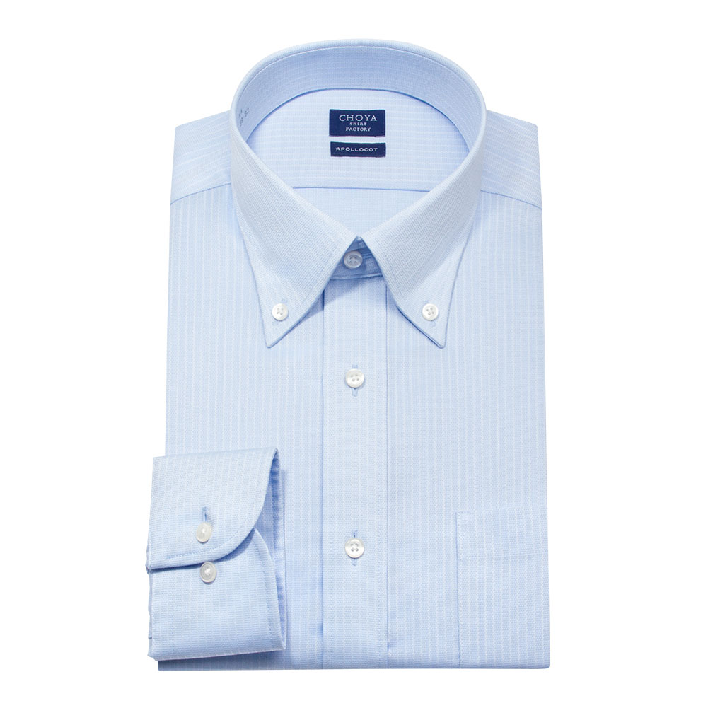 CHOYA SHIRT FACTORY 【爆買】日清紡アポロコット 長袖 ワイシャツ