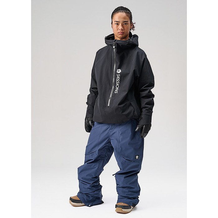 SESSIONS セッションズ SSFW250009 SQUADRON STANDARD FIT PANT NAVY スノーボード ウェア パンツ スノボ 25-26モデル SESSIONS セッションズ SSFW250009 SQUADRON STANDARD FIT PANT BLACK