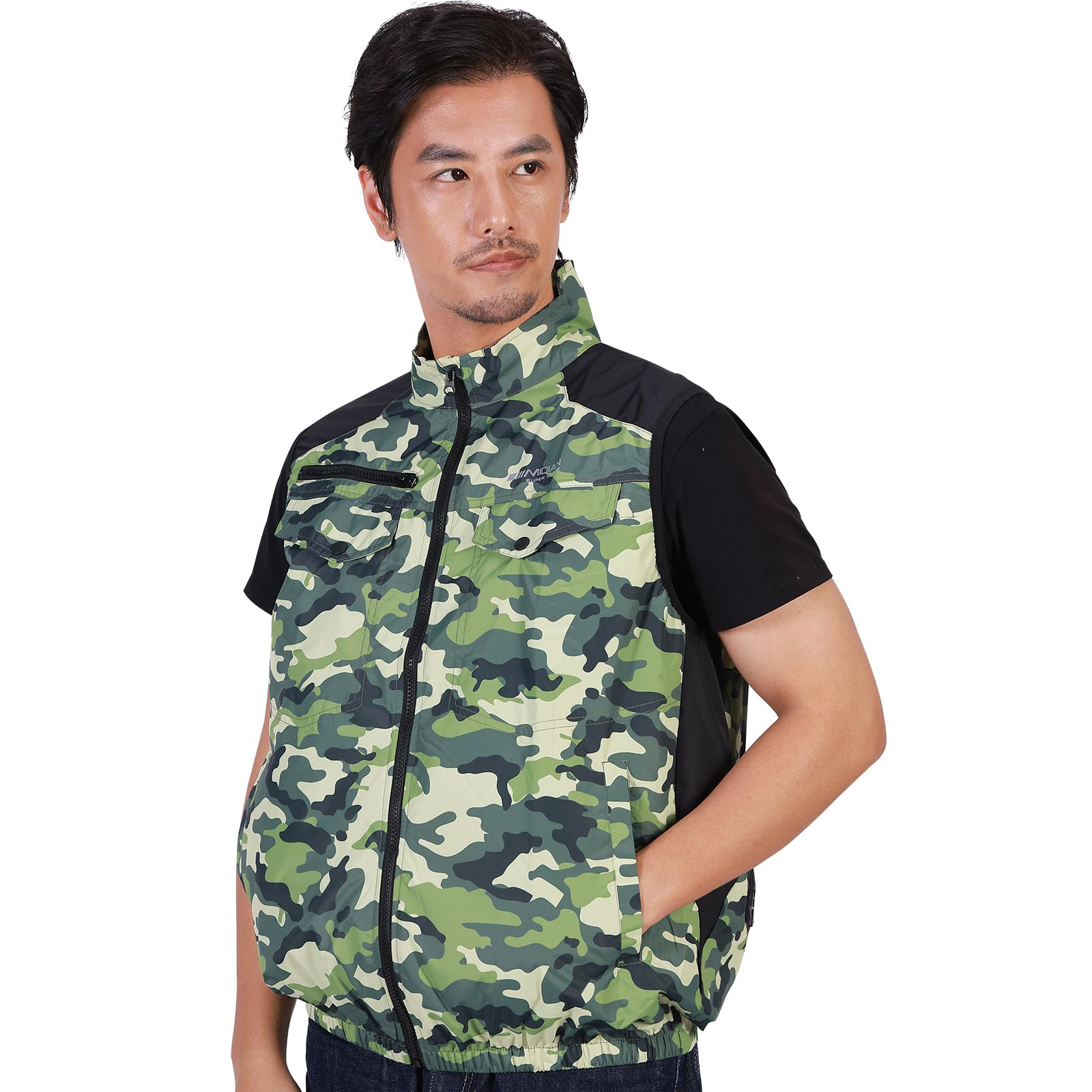 MIDIAN 空調作業服 ファン 20000mAhバッテリー セット 17V 19V 24V 30V出力 熱中症対策 半袖 ブルゾン 綿 新型空調作業着 屋外作業 日本語説明書付き ...