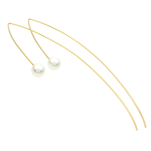 ピアス 金属アレルギー対応 [EMBELLIR] ステンレス パール付きスレッドカーブワイヤーフック 両耳用 フック サージカルステンレス : ステンシーナナ ピアス ステンレス アレルギー ...