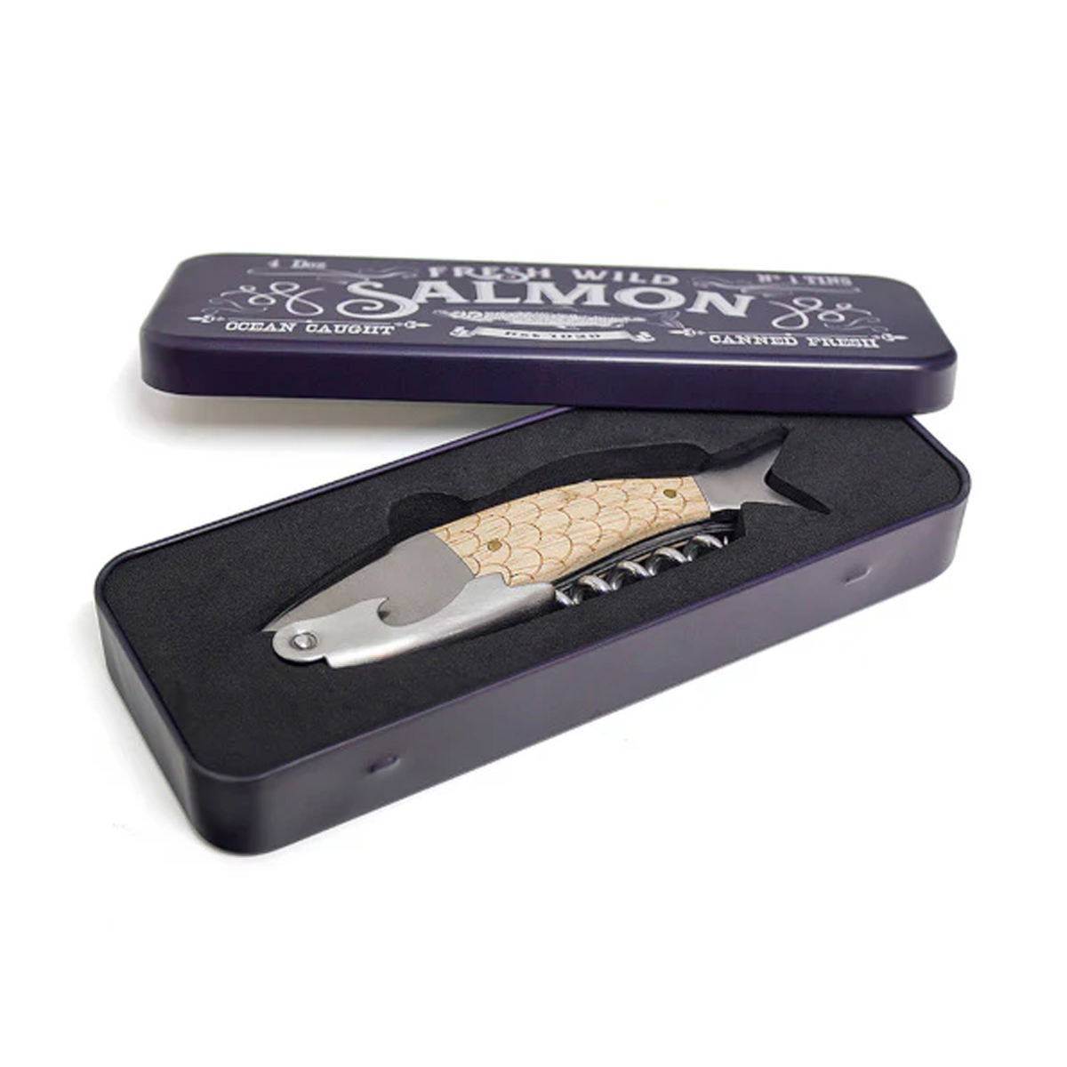 balvi バルビ ワインオープナー ソムリエナイフ ワイルドサーモン サーディーンズ キッチン用品 便利 雑貨 レトロ デザイン お魚 おもしろ ユニーク 日本正規品 : オーシャン ...