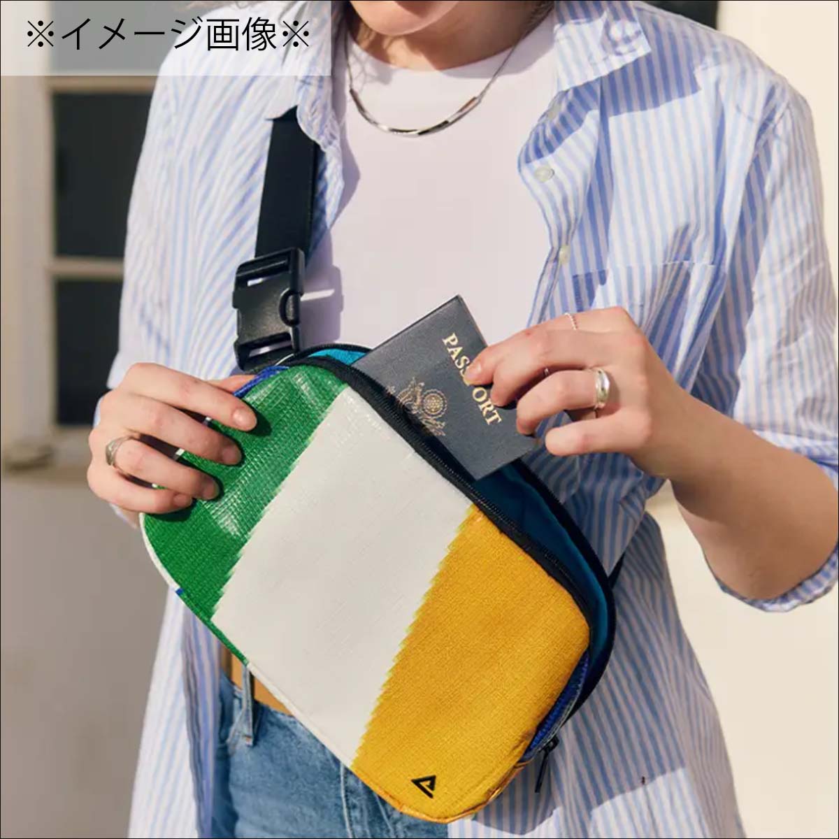 RAREFORM レアフォーム 廃棄看板バッグ LARGE ZION SLING BAG ショルダーバッグ リサイクルバッグ ポーチ 鞄 3L ジッパー ストラップ 調整可能 ジッパー マリンスポーツ サーフィン ユニセックス  2024年春夏 日本正規品 RAREFORM レアフォーム 廃棄看板バッグ LARGE ZION SLING BAG