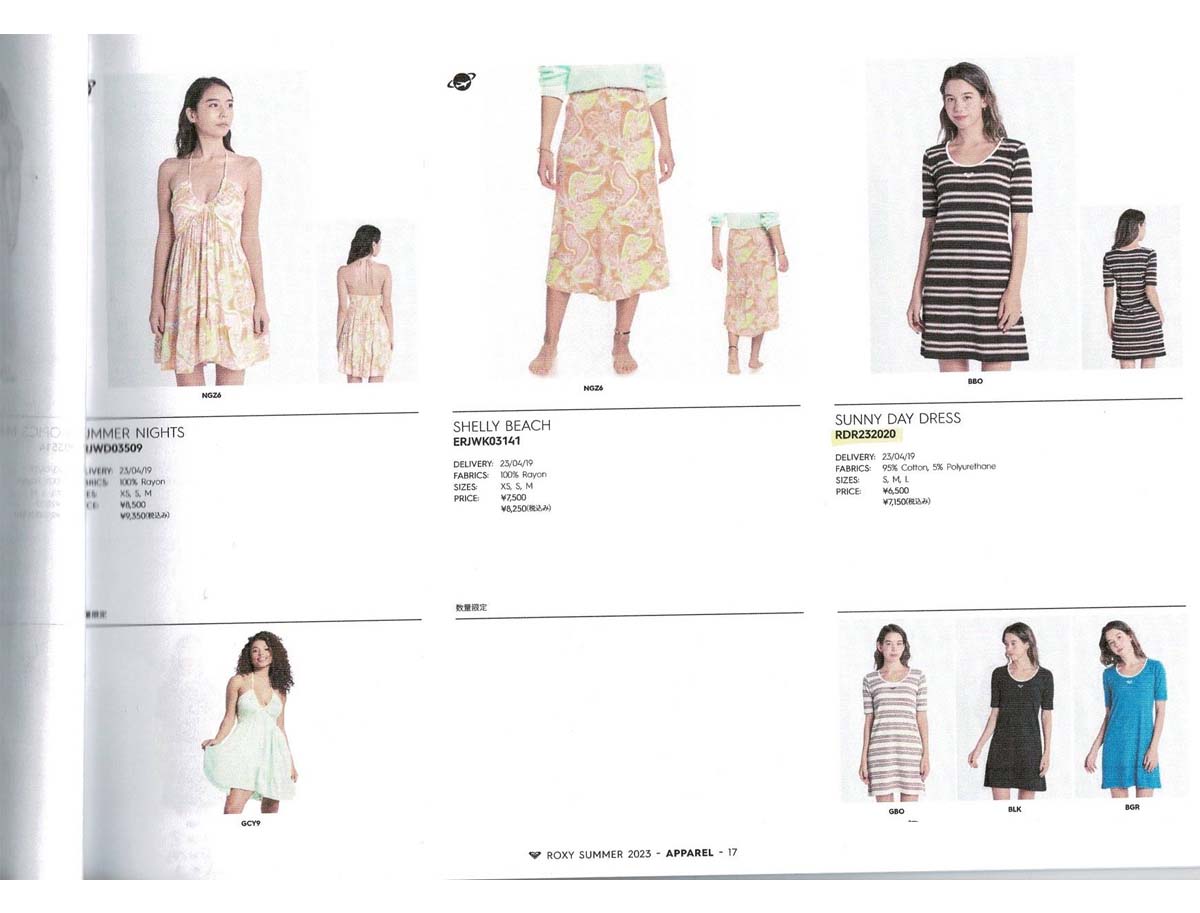 ROXY（ロキシー） 23 HS ROXY ワンピース SUNNY DAY DRESS ボーダー 丸首 ショート丈 レディース ...