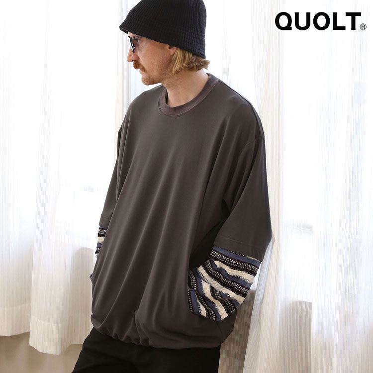 quolt（クオルト） 裏地フリース 機能素材 ニット袖 フロントポケット