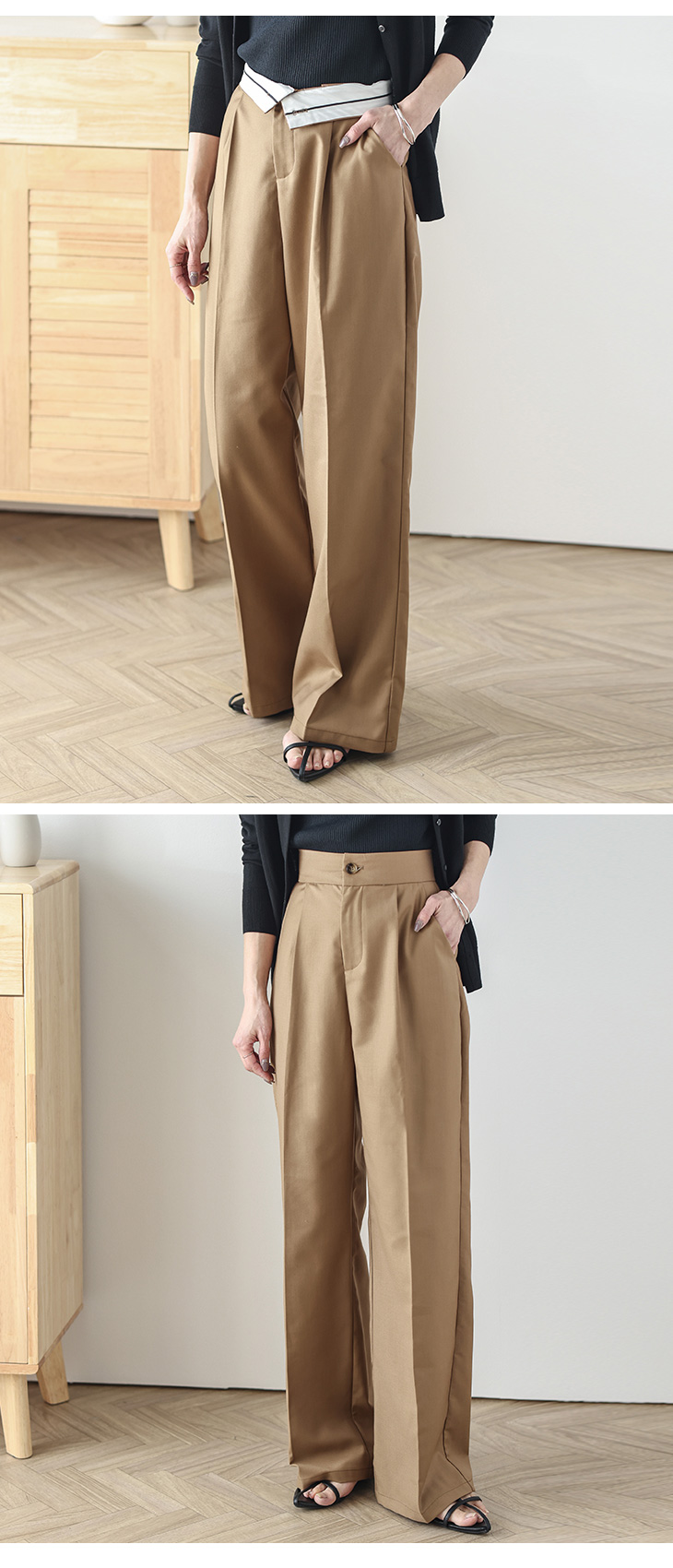 ハイウエストパンツ ロングパンツ 2way レディース【lsbt301-501 ハイウエストパンツ ロングパンツ 2way レディース【lsbt301-501