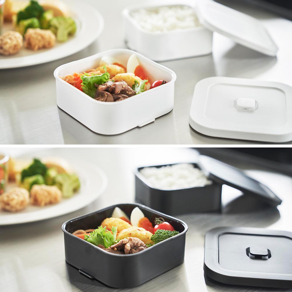 tower 山崎実業 冷凍ごはん容器&バルブ付き密閉ランチボックスセット タワー ホワイト ブラック 1365 1366 電子レンジ 冷凍庫 食洗機 : サンワショッピング - 通販 ...