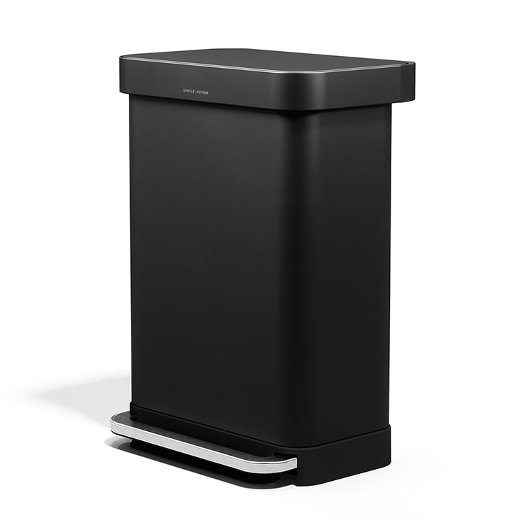simplehuman（シンプルヒューマン） (特典あり)(正規品) simplehuman 55L レクタンギュラー ステップカン マット ...