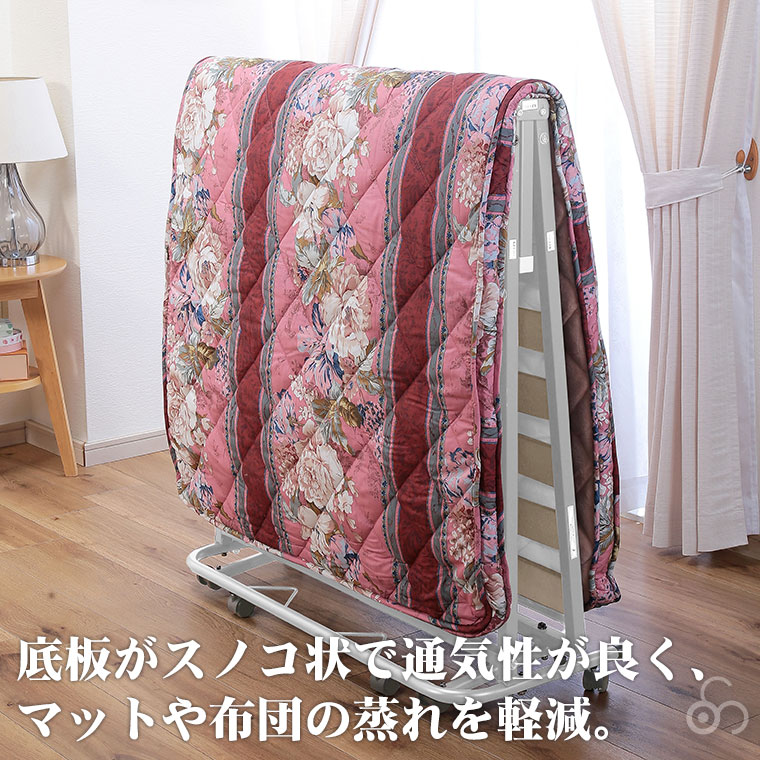 谷村実業 Vita ヴィータ 折り畳みスノコベッド VT-005 シングル 折りたたみ 隙間収納 コンパクト 来客 客室 ビータ : サンワショッピング - 通販 - Yahoo!ショッピング