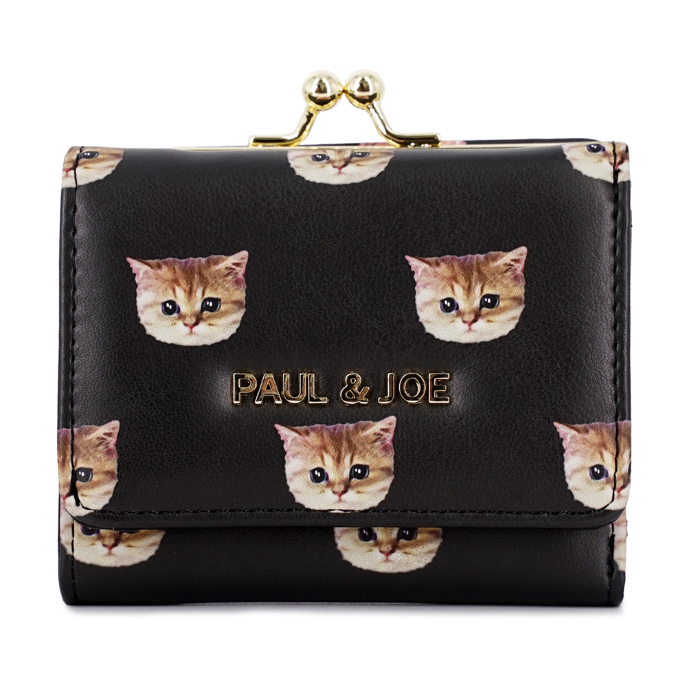 PAUL & JOE ポール＆ジョー 財布 レディース 三つ折り がま口 ミニ財布 ヌネット合皮総柄 PJA-W872 ポールアンドジョー ブランド コンパクト 猫 ねこ :PJA-W872 ...